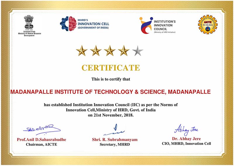 Madanapalle Institute of Technology & Science - Deemed to be University